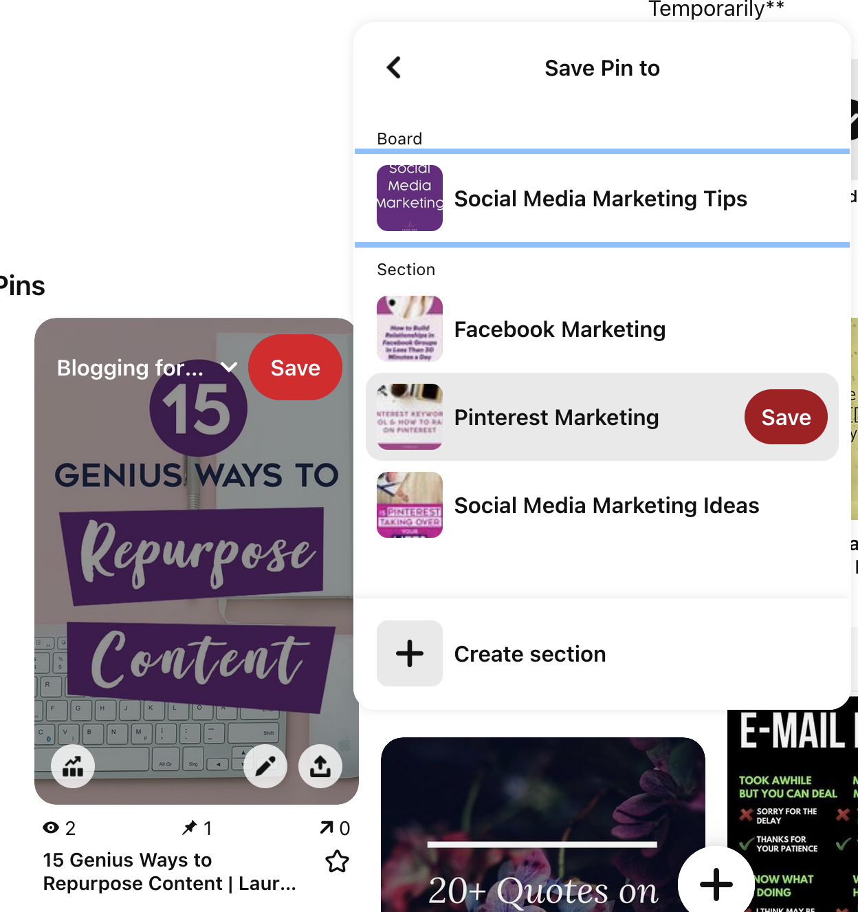 What Are Pinterest Sections and How Do You Add Them? | Laura Rike